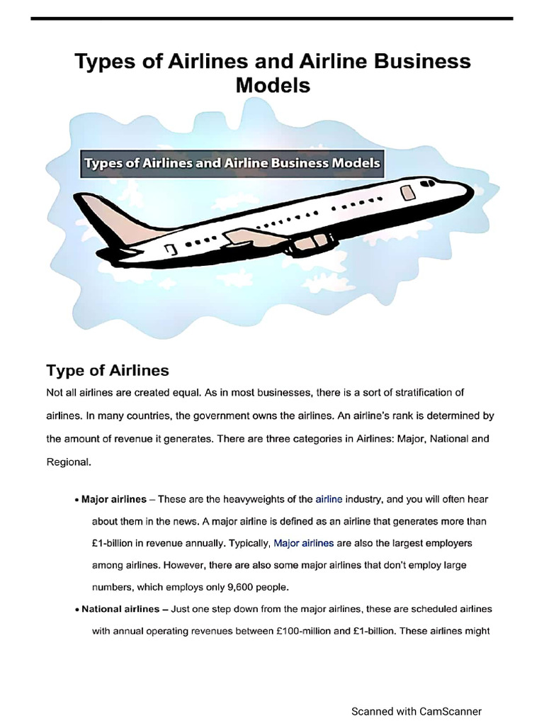 Airline Business Model | PDF
