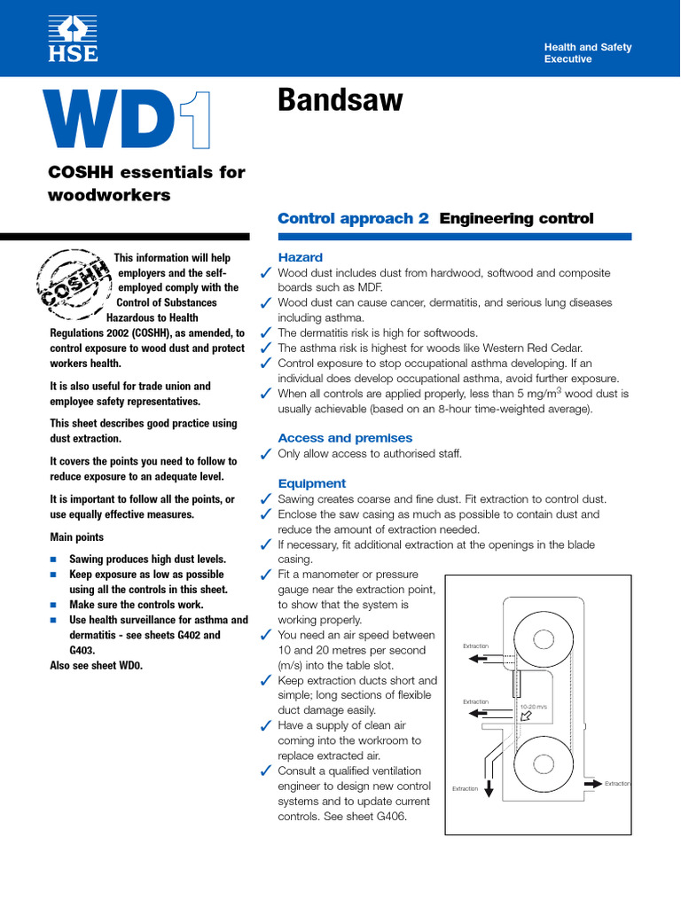 wd1_bandsaw | PDF | Safety | Occupational Safety And Health