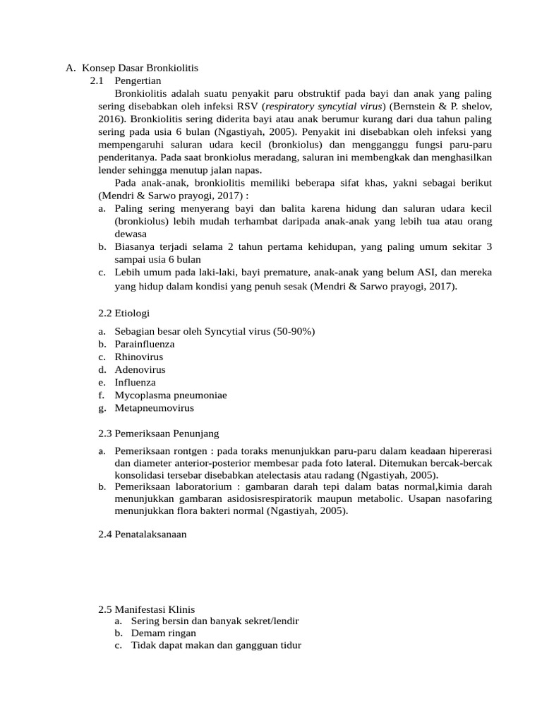 Kep Anak - Bronkiolitis | PDF
