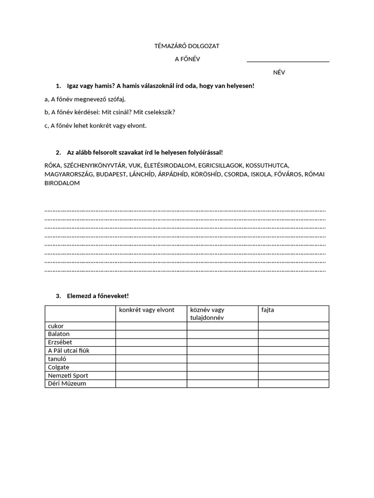 Témazáró Dolgozat | PDF