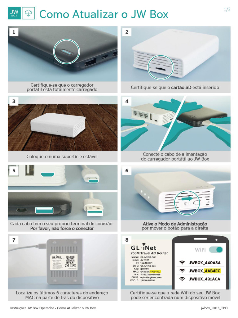 Atualização do JW Box: Passo a Passo | PDF | Wi-Fi | Notebook