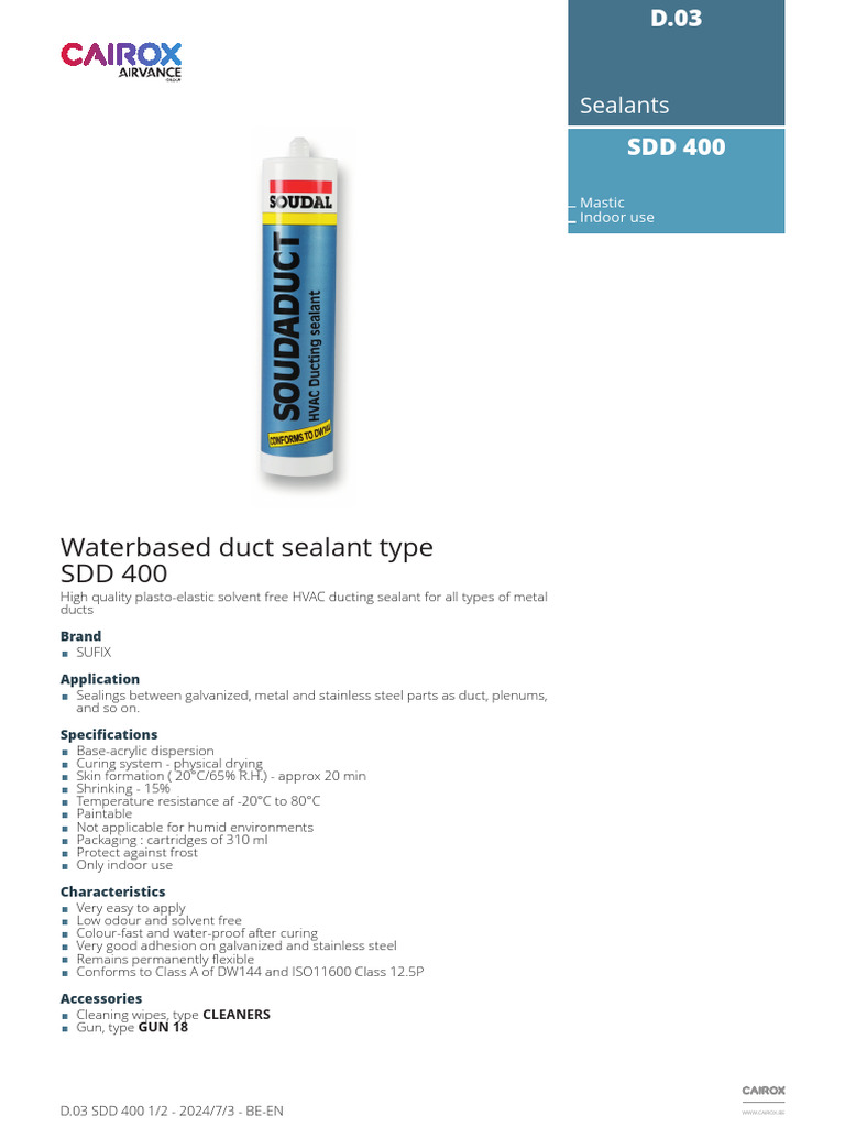 Be en D03.040.2 SDD - 400 | PDF