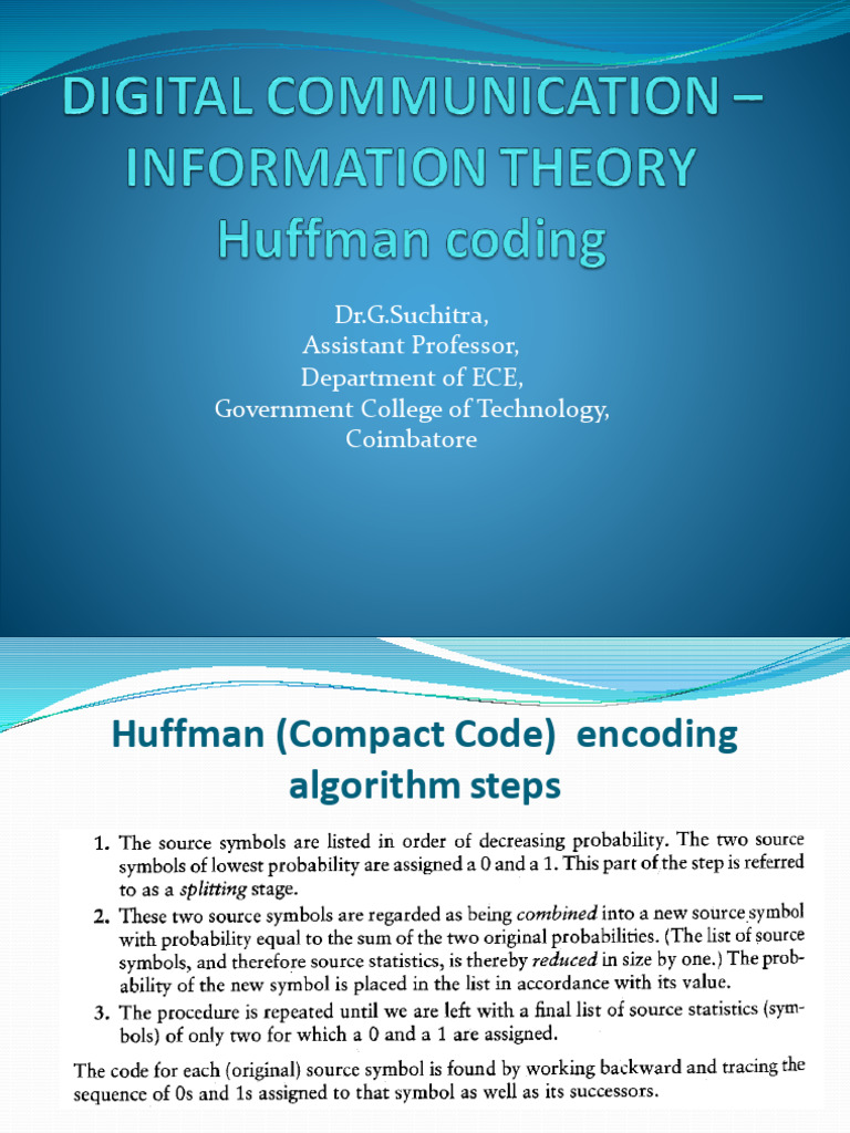 1.6huffman Coding | PDF