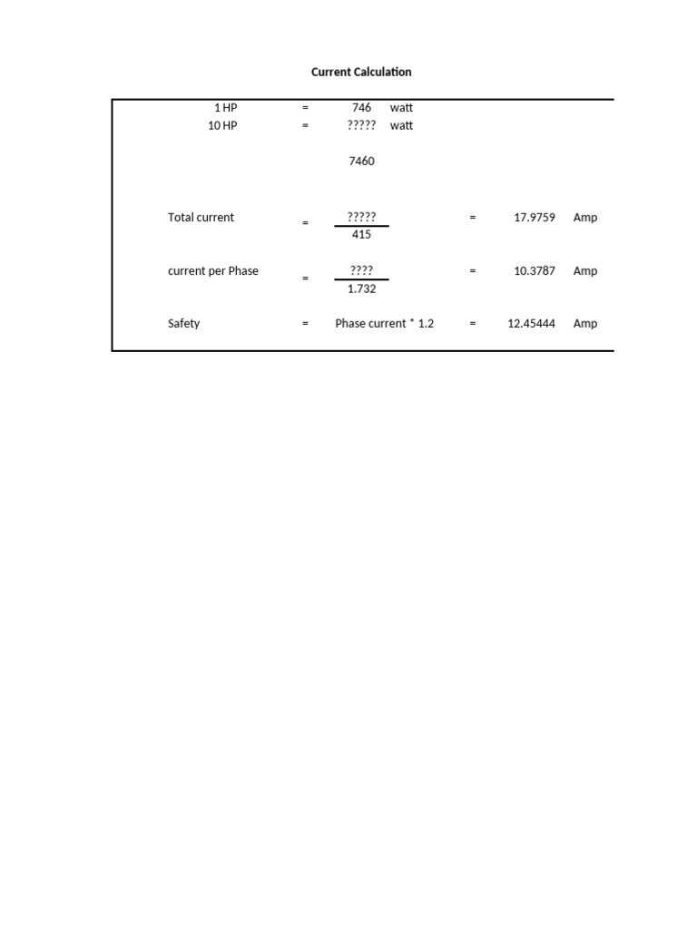 Current Calculation Pdf 2679