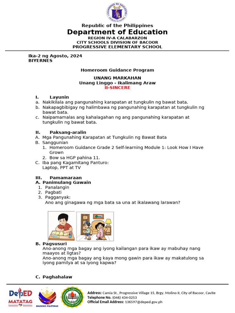 Q1.W1.HGP Day 5 | PDF