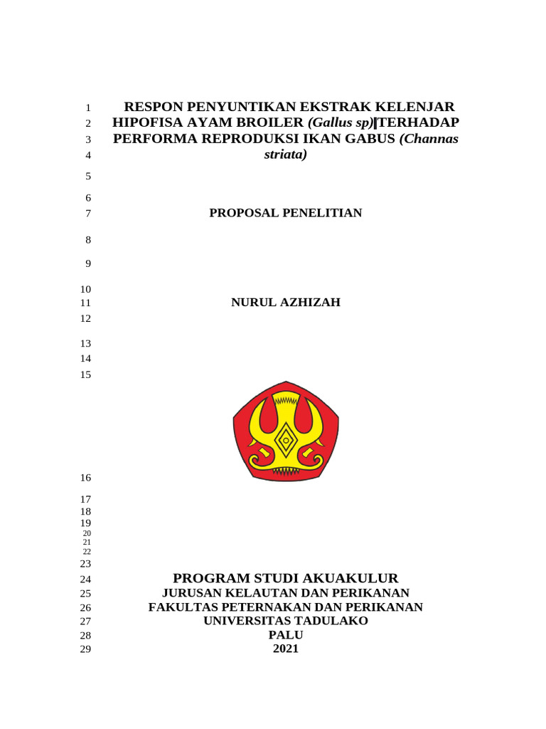 Proposal Revisi Nurul Azhizah | PDF