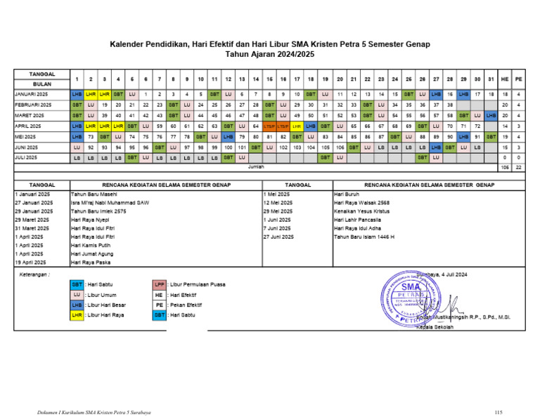 Kalender Genap 2425 | PDF