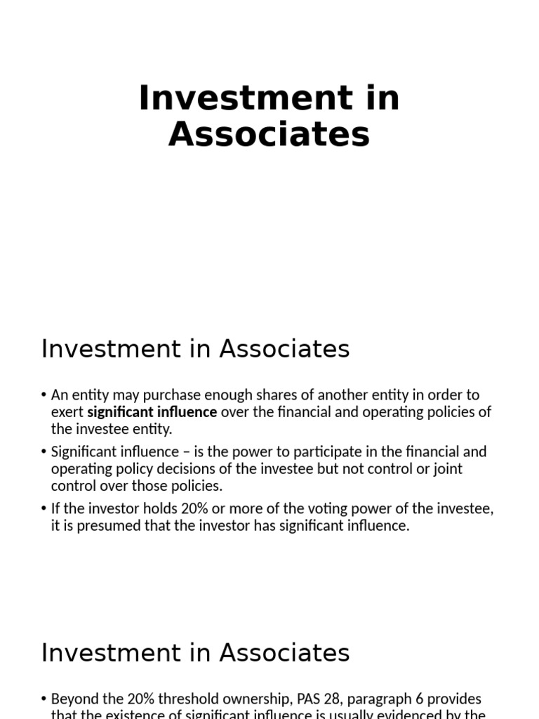 8. Investment in Associates | PDF | Investing | Goodwill (Accounting)