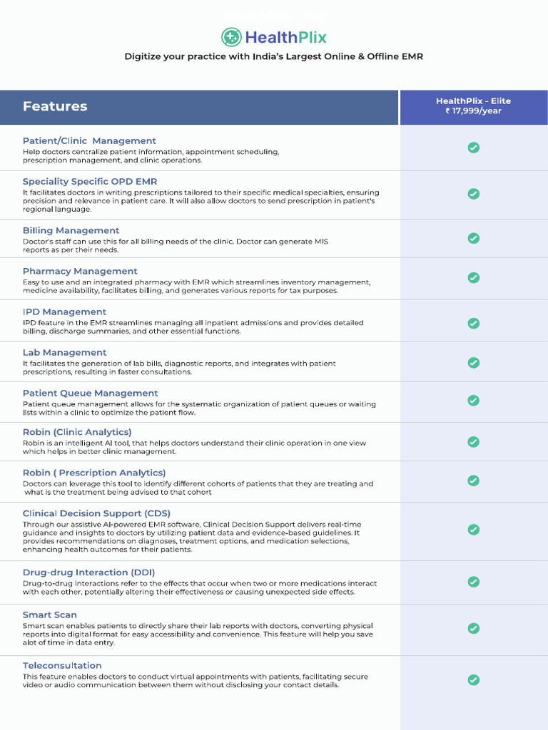 EMR TABLE A4 Elite | PDF
