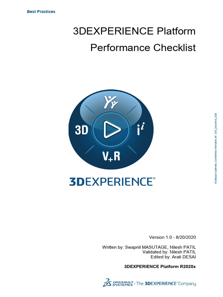 DS WhitePapers Performance Checklist 3DEXPERIENCE Platform R2020x V1.0 | PDF | Microsoft Sql ...