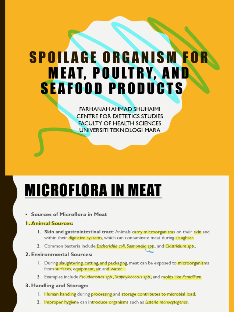 FAS2024 - Spoilage Microorganism - Meat, Poultry, and Seafood Products ...