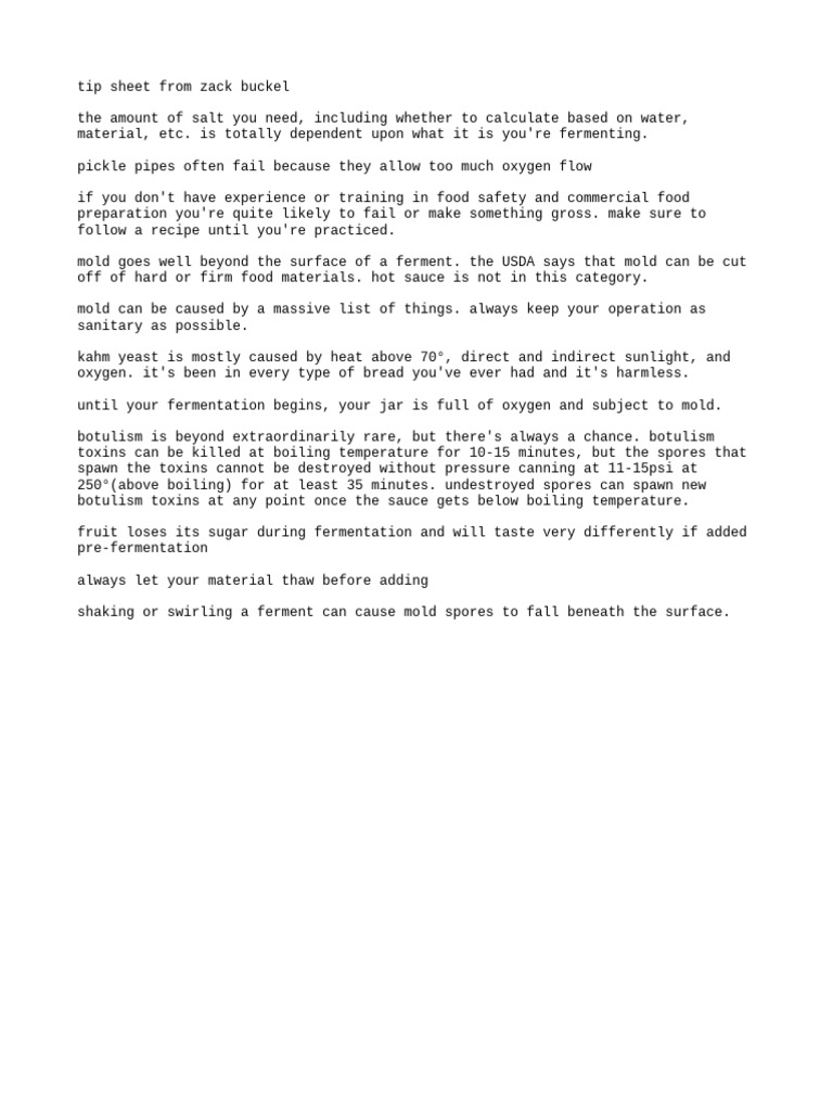 zack's fermentation tips | PDF