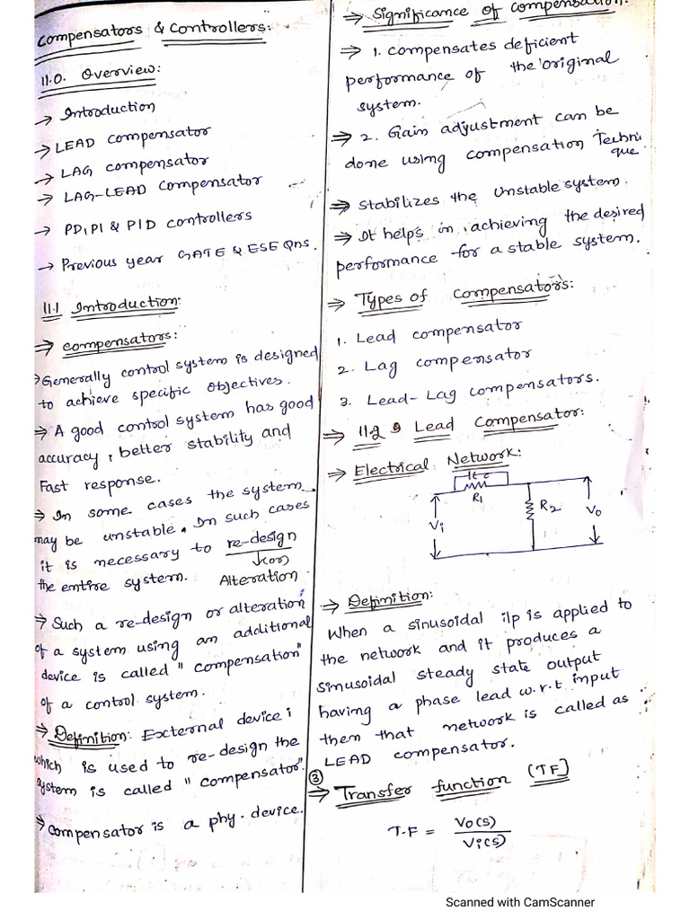 Compensators And Controllers Pdf