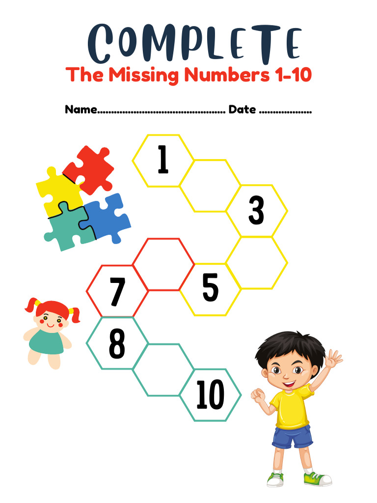 Missing Numbers Worksheets 1-35 | PDF