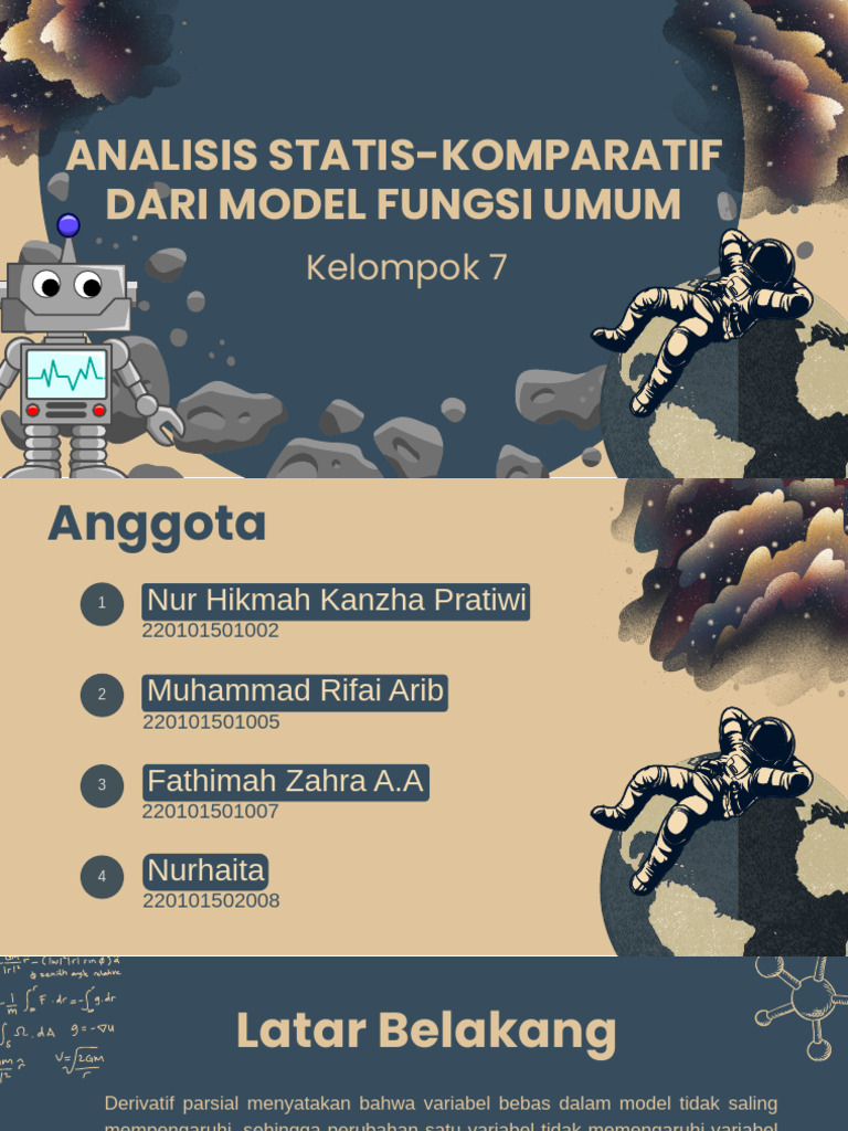 Ppt-Analisis Statis-komparatif Dari Model Fungsi Umum (Kelompok 7-A11 ...