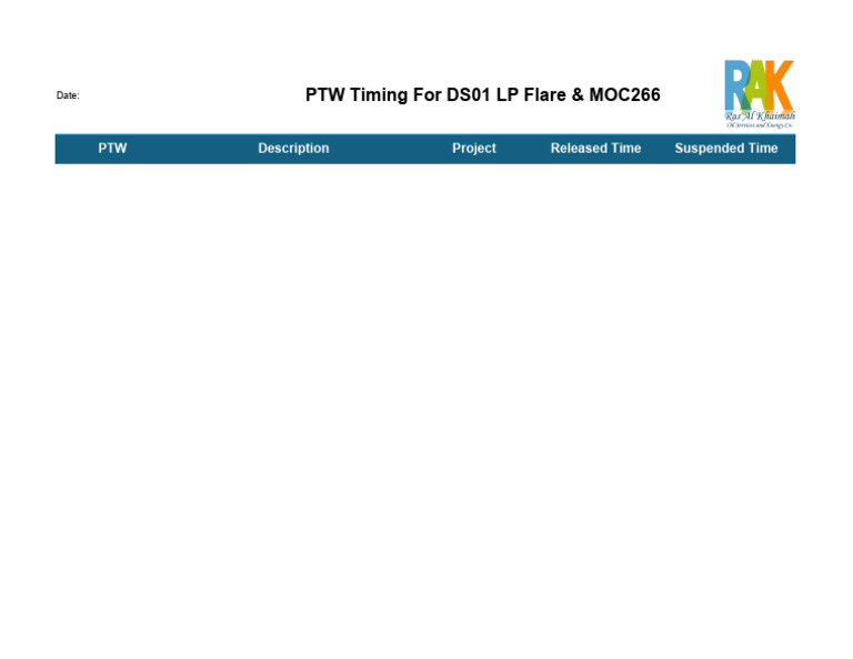 PTW Timing For DS01 LP Flare & MOC266 (1) | PDF