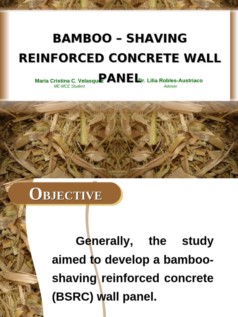 Bamboo Shavings Reinforced Wall Panel | PDF | Concrete | Wall