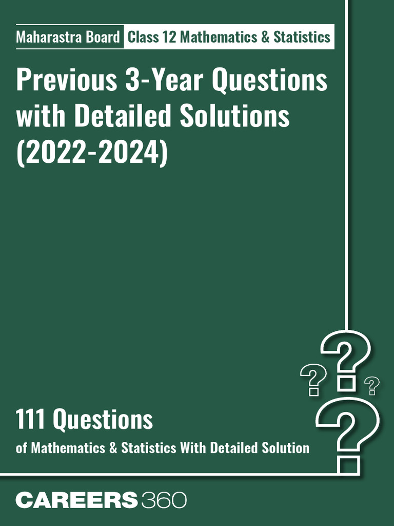 Maharashtra HSC Mathematics & Statistics Previous Year Question Paper ...