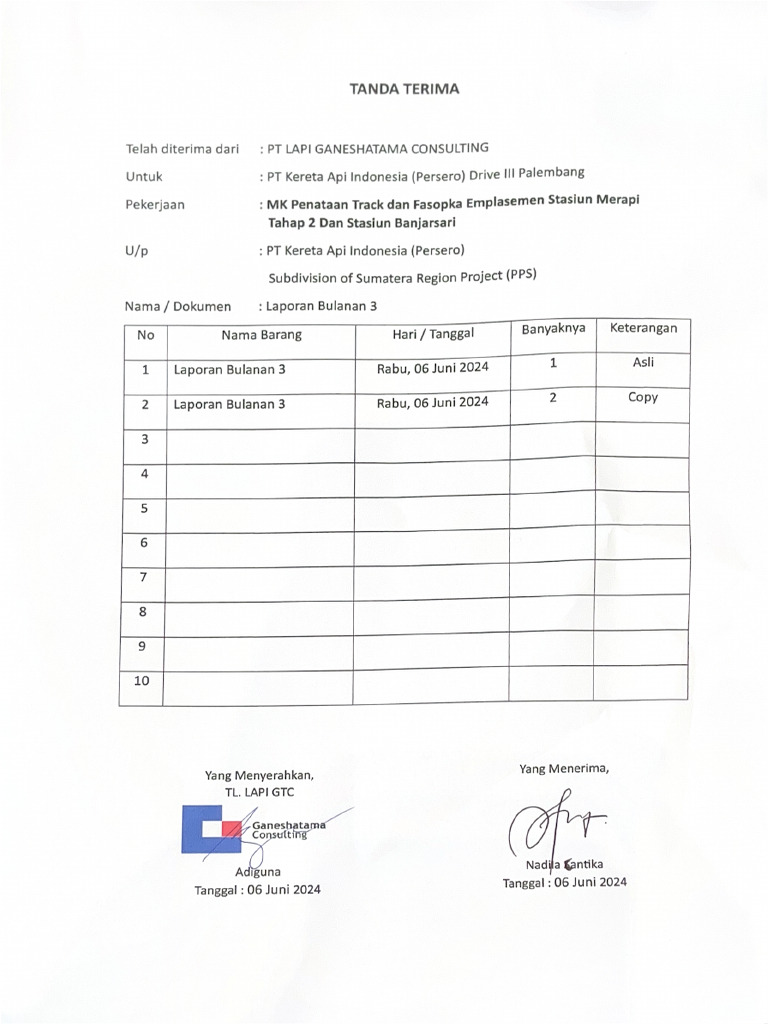 Tanda Terima | PDF