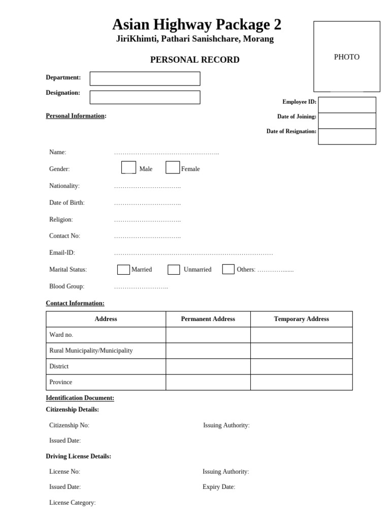 Asian Highway Package 2 Personal Record | PDF | Government And ...