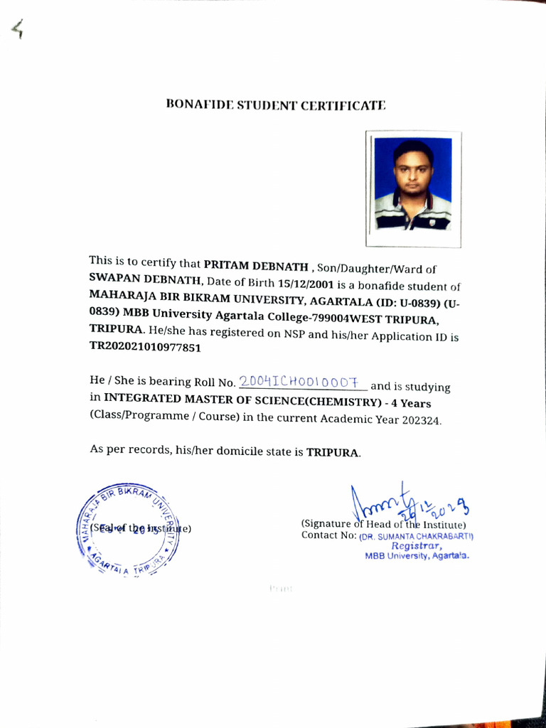 Pritam Bonafide 4th Yr | PDF