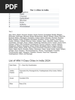 India - Tier 1 2 3 Cities (AutoRecovered) | PDF