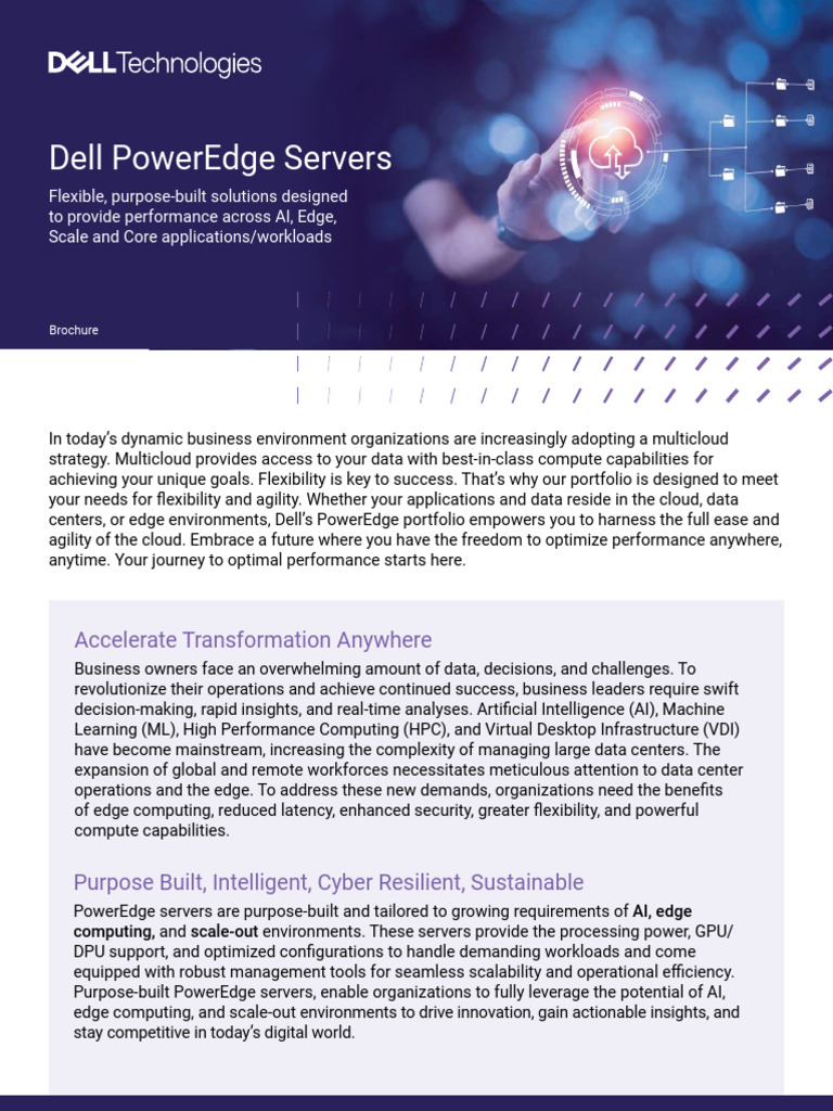 dell-poweredge-servers-brochure | PDF | Cloud Computing | Scalability
