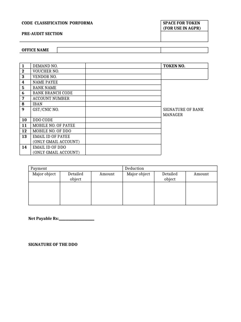 Code Classification Porforma | PDF