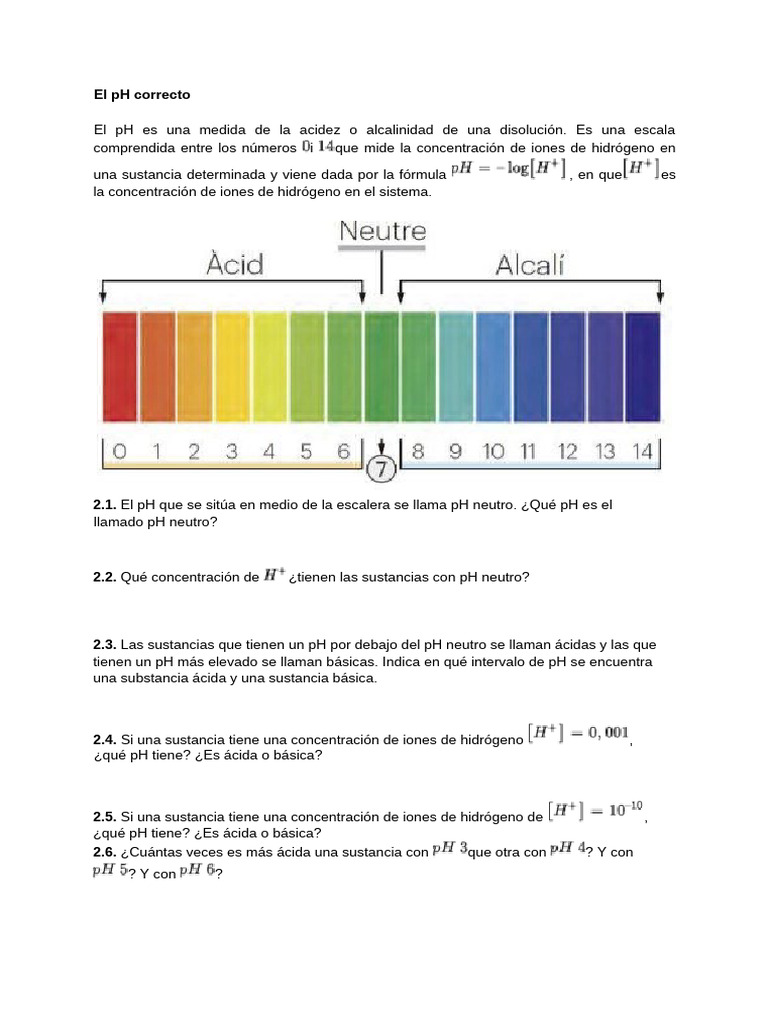 Copia Traducida de El PH Correcte - Angela I Victor | PDF | Ph | Ácido