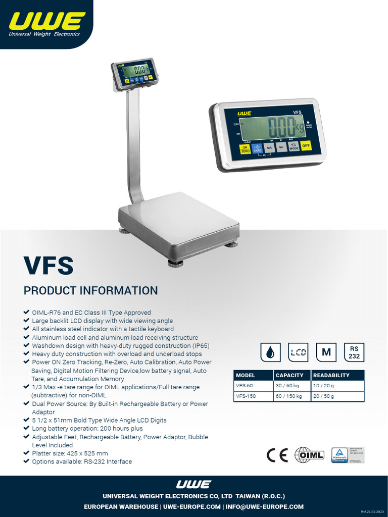 Universal Weight Electronics Scales | PDF