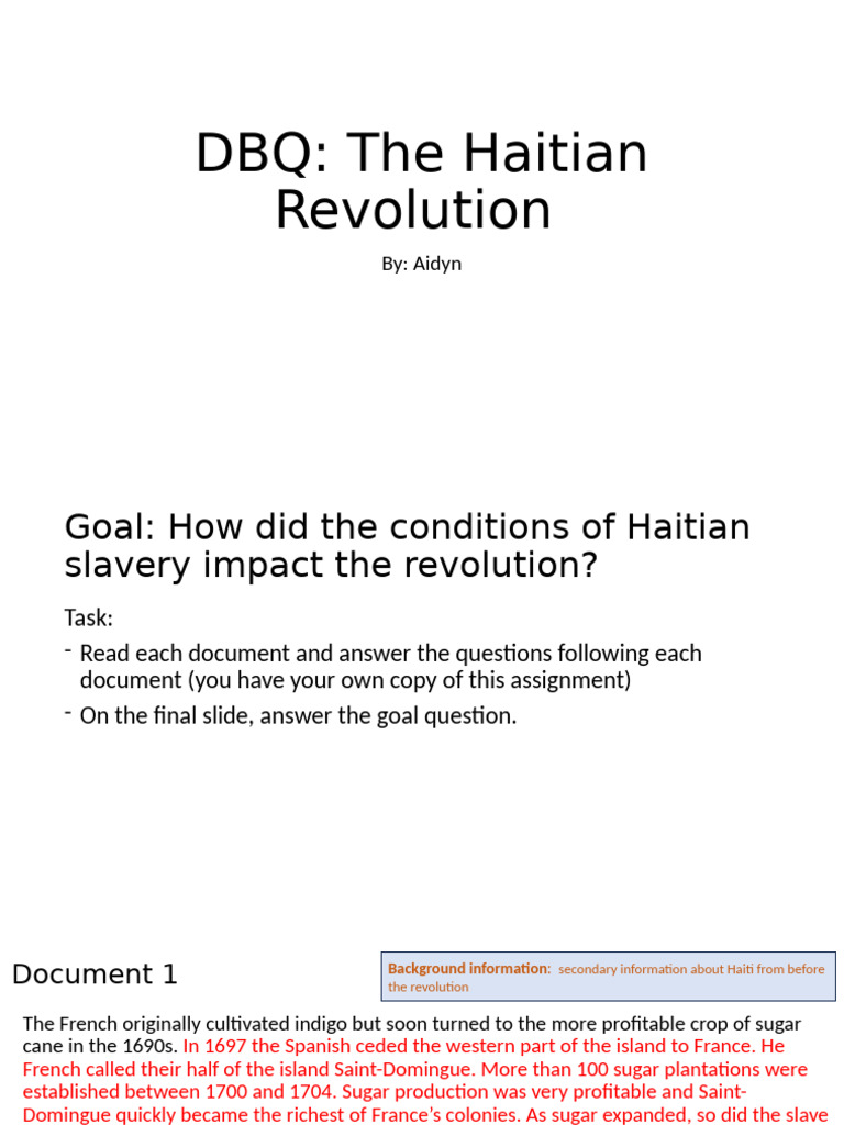 1.6 Hatian Revolution DBQ | PDF | Slavery | Unfree Labour
