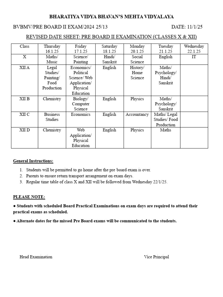 Revised Pre Board 2 | PDF