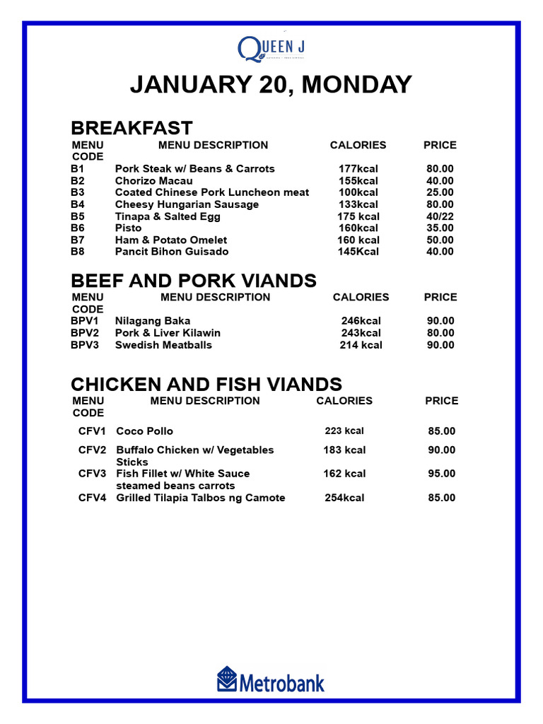 MENU BOARD JANUARY 20-24_8a1cb385-6fbb-4268-9b5f-a555ae907527 | PDF ...