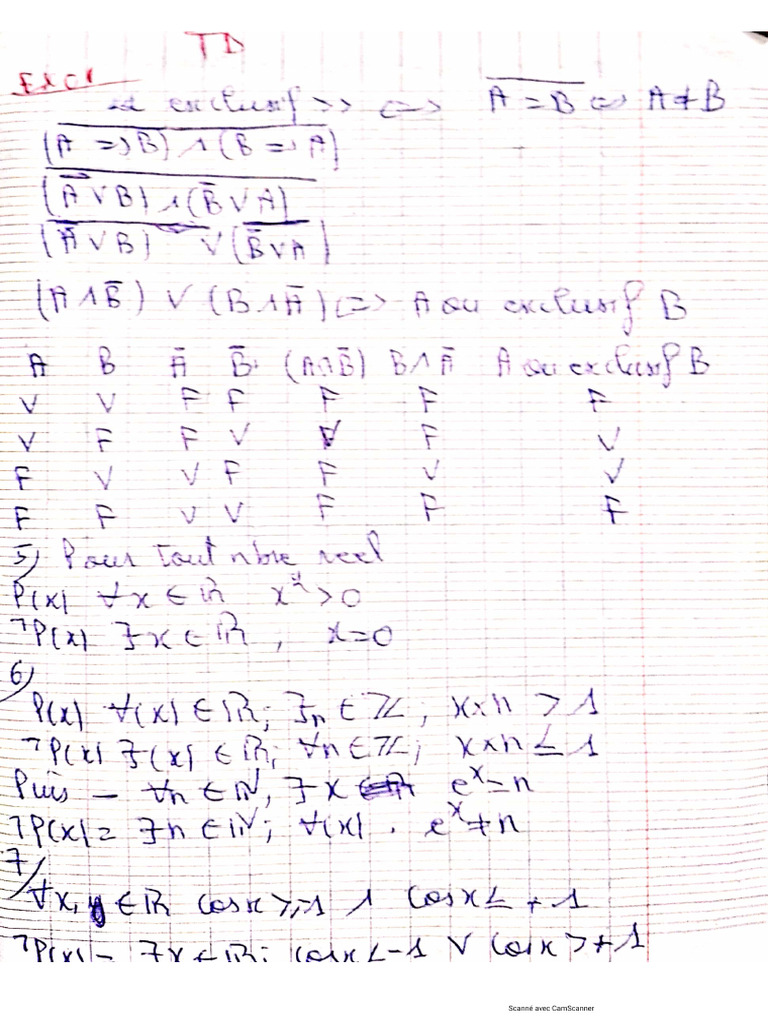 Correction TD ALGEBLE N1 | PDF