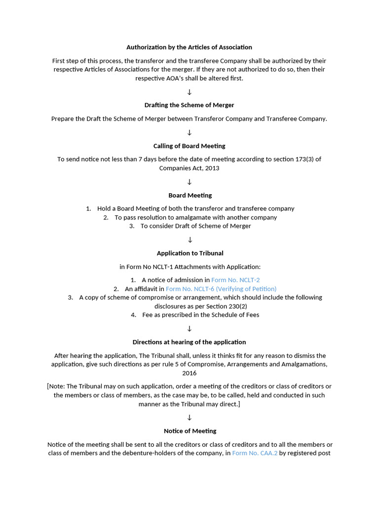 steps of merger | PDF | Government | Justice