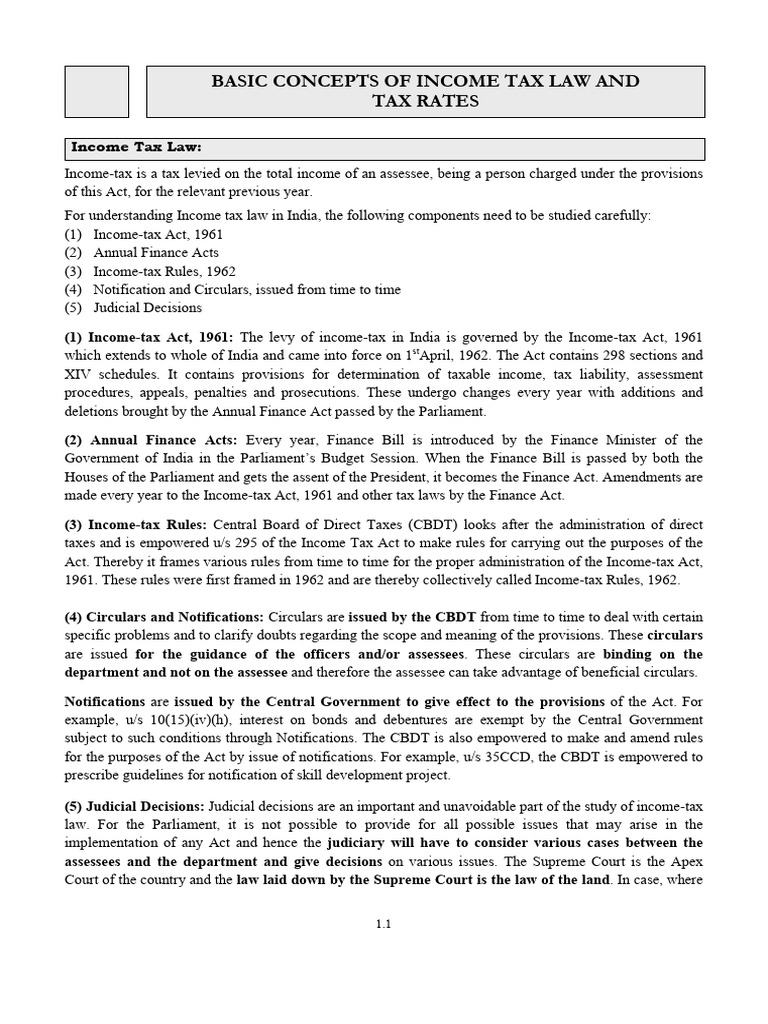 1.Basic Concepts of IT | PDF | Tax Deduction | Income Tax