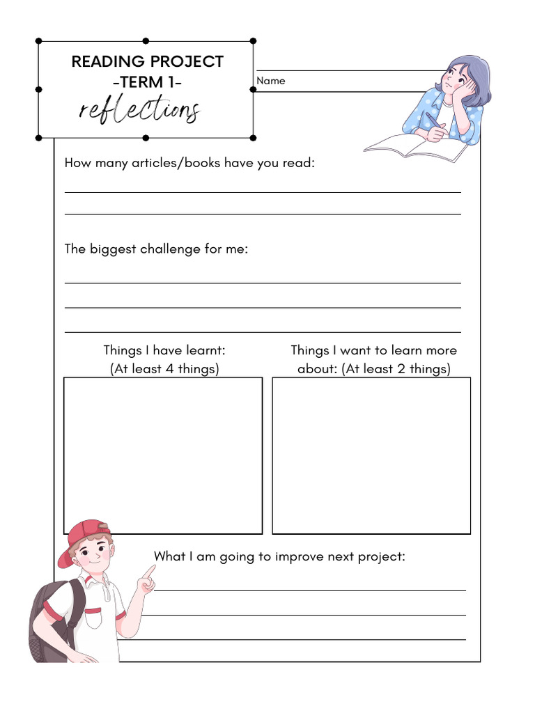 Reading Project Reflections Template | PDF