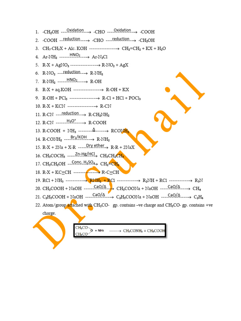 Reactions Conversion | PDF
