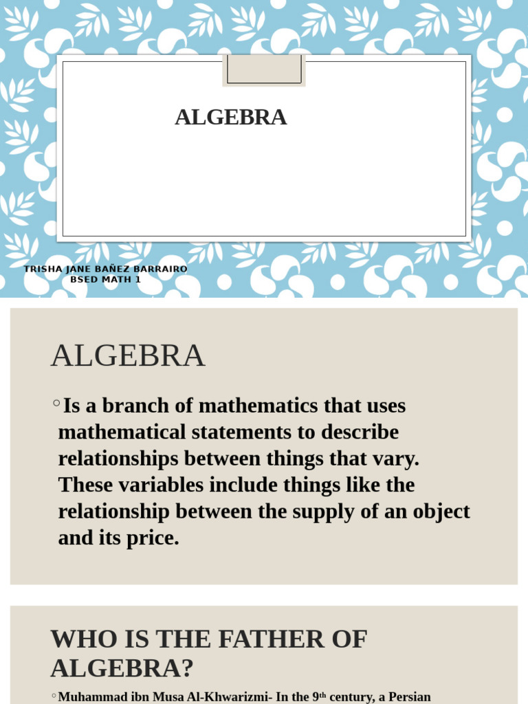 Algebra | PDF | Linear Map | Algebra