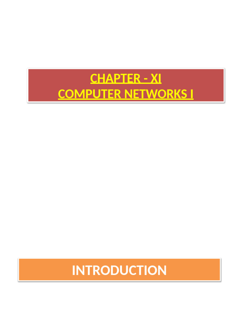 Chapter 11 Computer Networks I Pdf Computer Network Transmission Medium