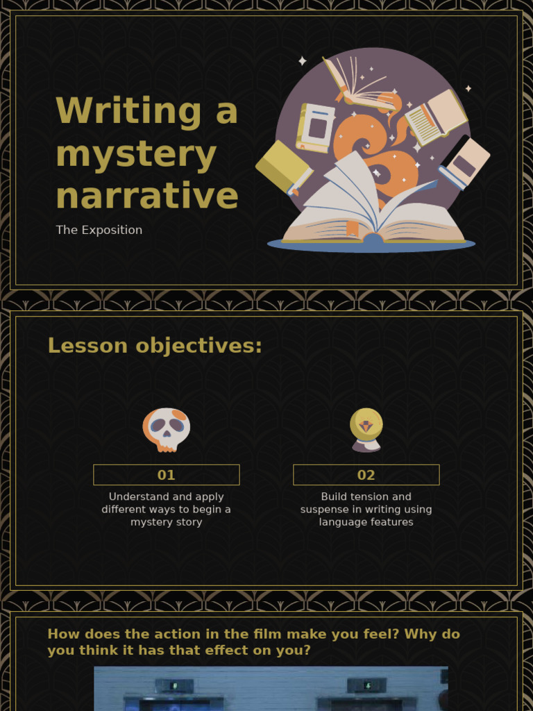 Grade 7 Narrative Writing - Mystery Exposition | PDF