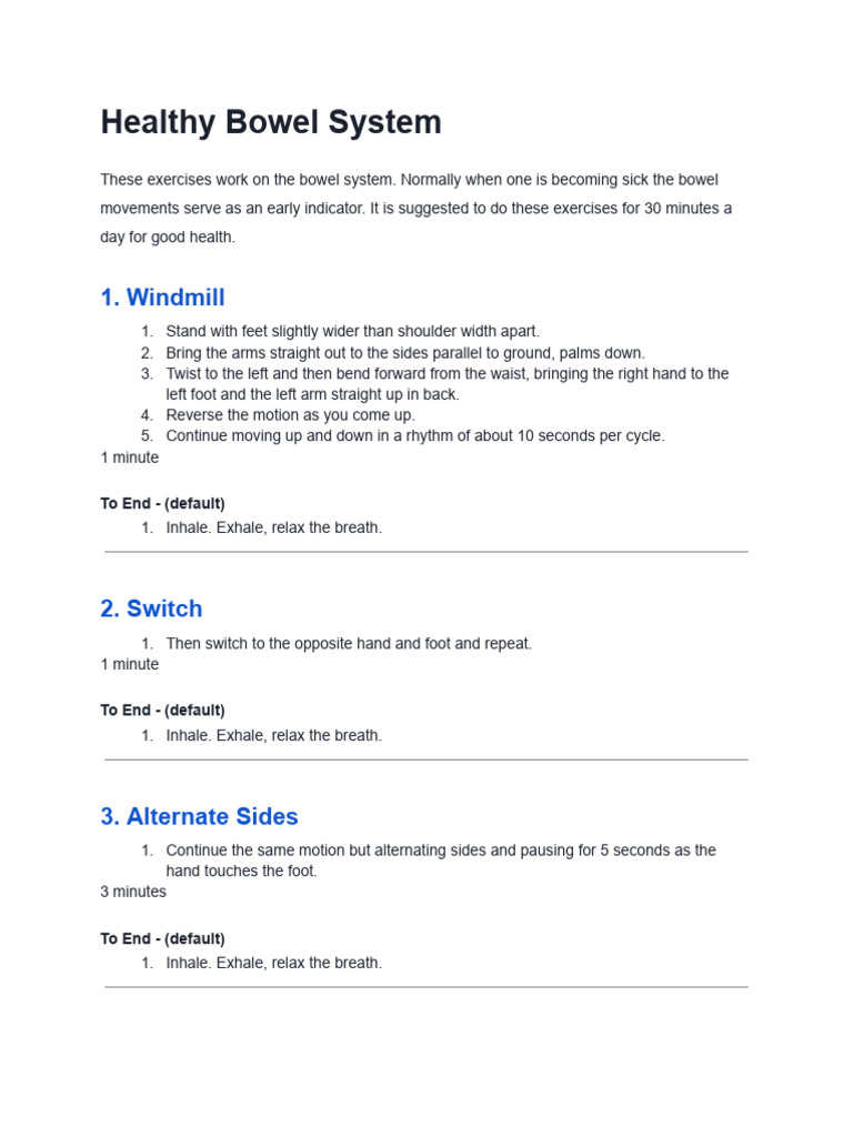 Teaching Notes - Healthy Bowel | PDF | Breathing | Exhalation
