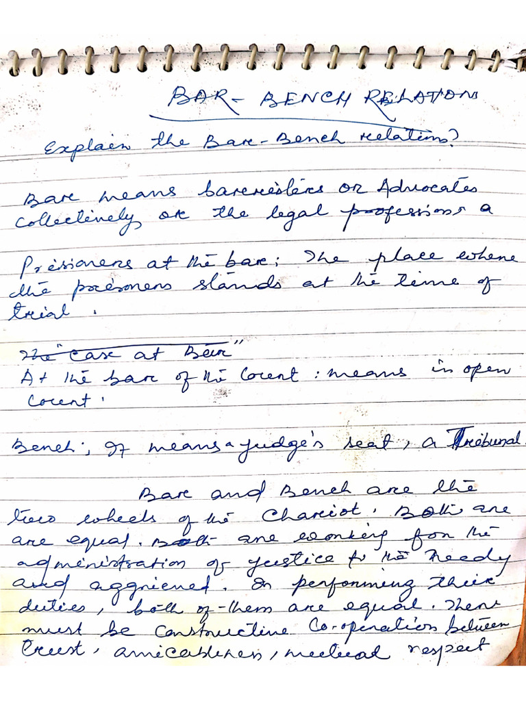 Bench Bar Relationship | PDF