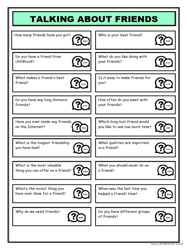 Talking about friends | PDF