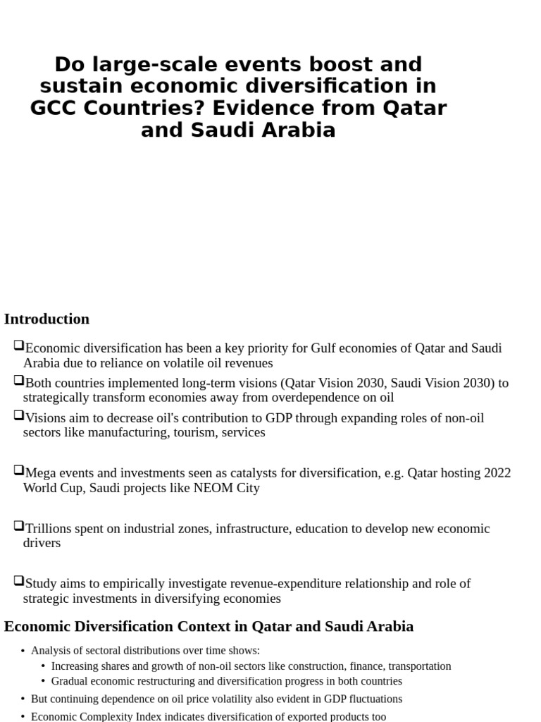 Do Large-Scale Events Boost and Sustain Economic Diversification | PDF ...