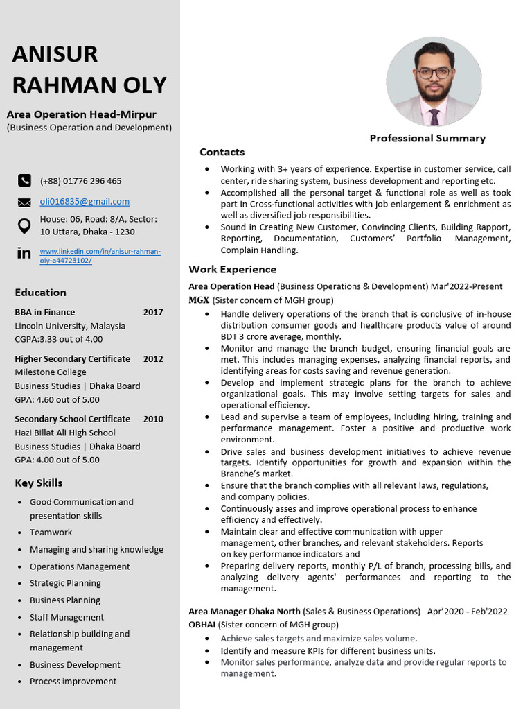 Anisur Rahman Oly-Update CV V2 | PDF | Business | Strategic Planning