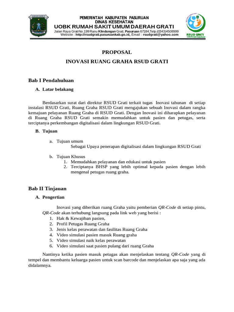 PROPOSAL Ruang graha qr-code | PDF