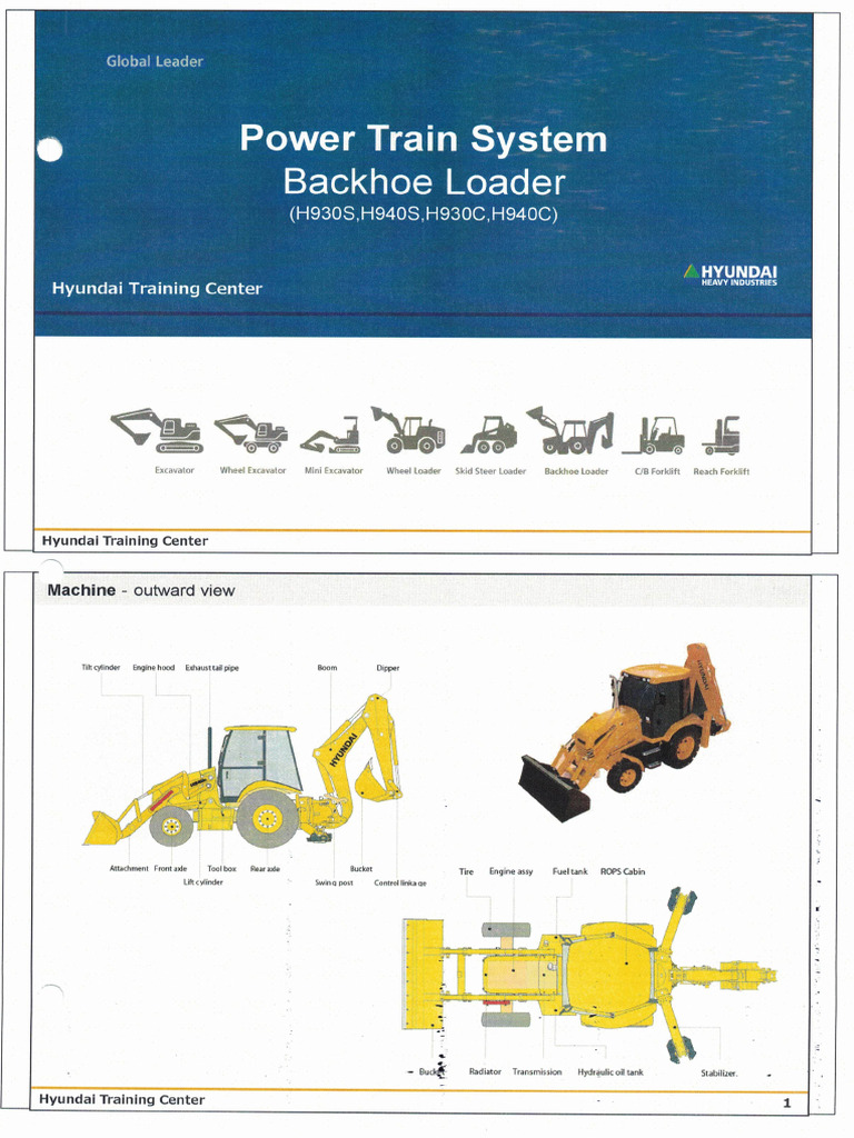 Power Train System Backhoe Loader | PDF