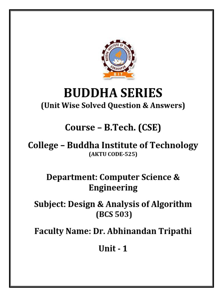 DAA_unit-1 | PDF | Time Complexity | Algorithms