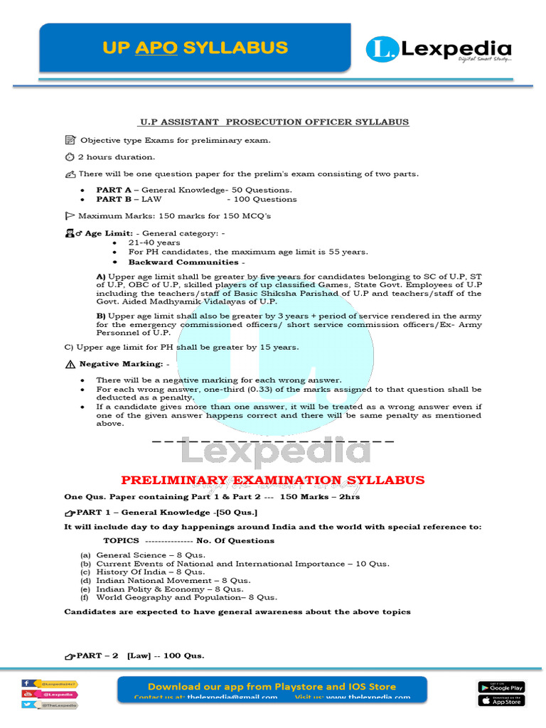 UP-APO-Syllabus-1 | PDF